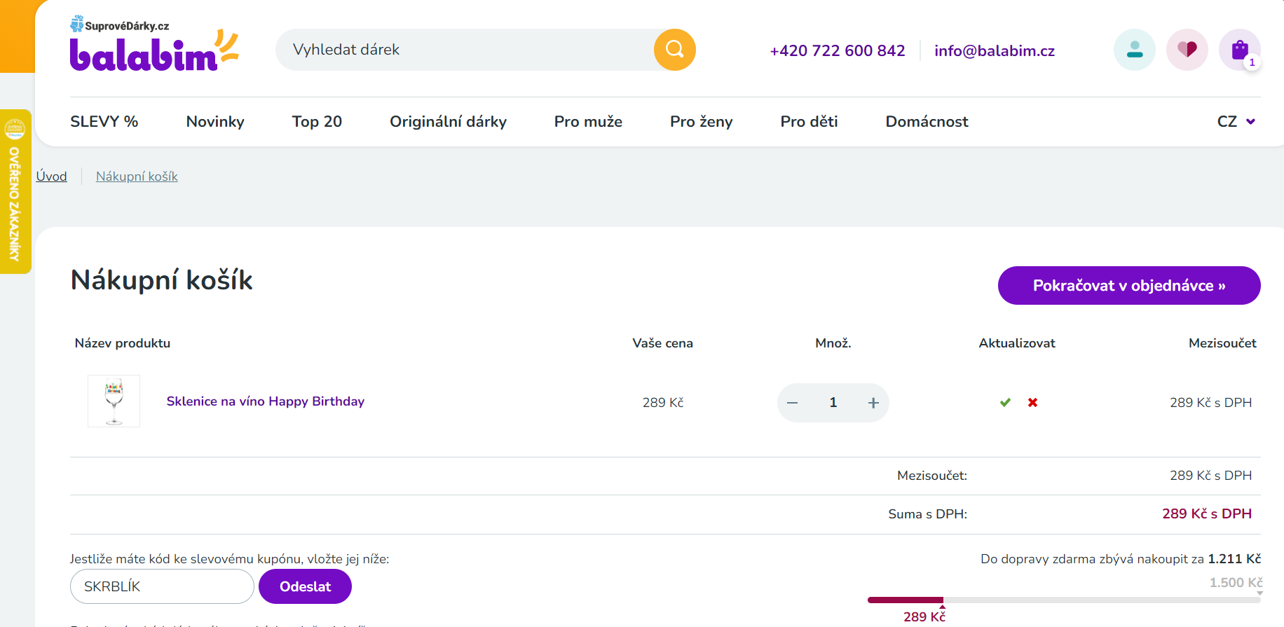 3x Balabim slevový kód na říjen 2025 - Skrblík